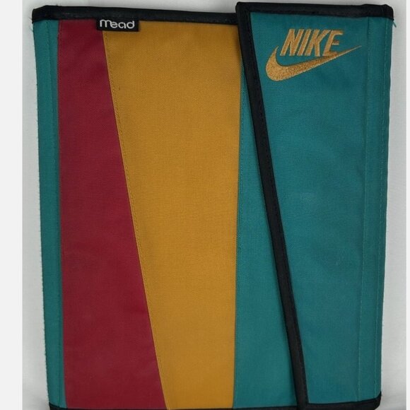 Nike | Office | Vtg 9s Nike Mead Nylon Color Block Binder Notebook ...